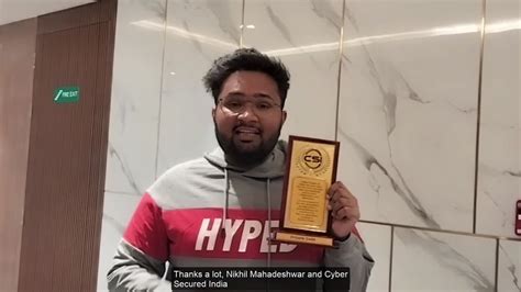 Priyank Gada On Linkedin Thanks A Lot Cyber Secured India And Nikhil Mahadeshwar 10 Years