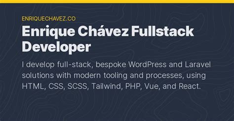 enrique chávez fullstack developer