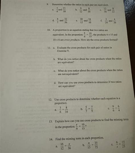 Solved Determine Whether The Ratios In Each Pair Are Chegg