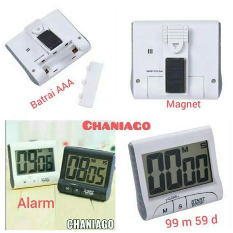 Jual Timer Masak Digital Meja Dapur Countdown Alarm Layar Besar Shopee Indonesia