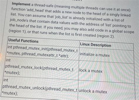 Solved Implement A Thread Safe Meaning Multiple Threads Can