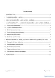 PDF MySQL Workbench Cours Et Formation Gratuit