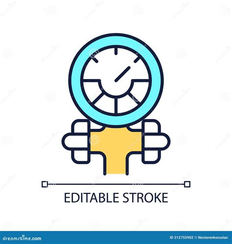 Instrument System Line Icons Collection Sensor Transducer Actuator Signal Calibration