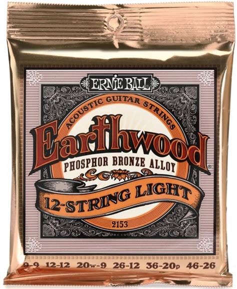 Ernie Ball 2153 Earthwood Phosphor Bronze Acoustic Guitar Strings