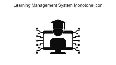 Learning Management System Monotone Icon In Powerpoint Pptx Png And Editable Eps Format Ppt Slide