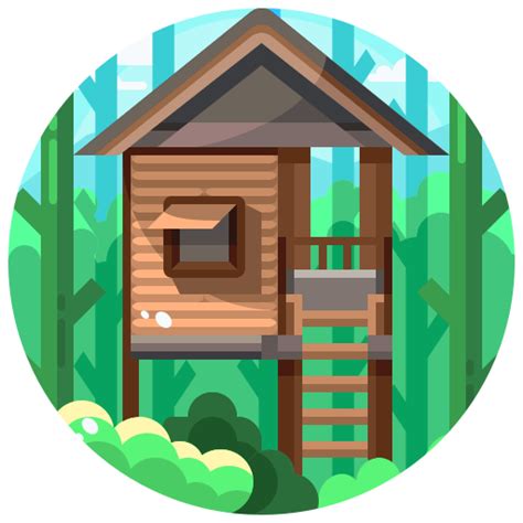 Tree House Justicon Flat Icon Tree House Justicon Flat Icon