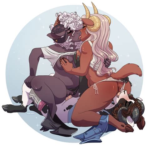 Rule 34 2019 Anus Ass Black Fur Blush Bovid Breast Grab Breasts Brown Hair Caprine Closed Eyes