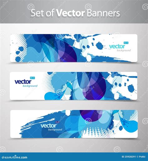 Set Of Abstract Colorful Web Headers Stock Vector Illustration Of Background T 25928291
