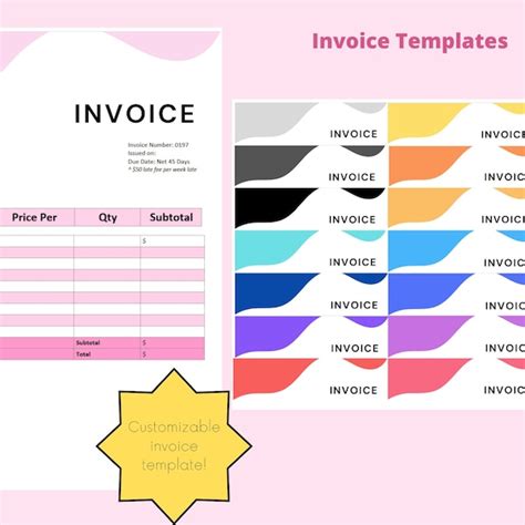 Invoice Template Good Notes Etsy
