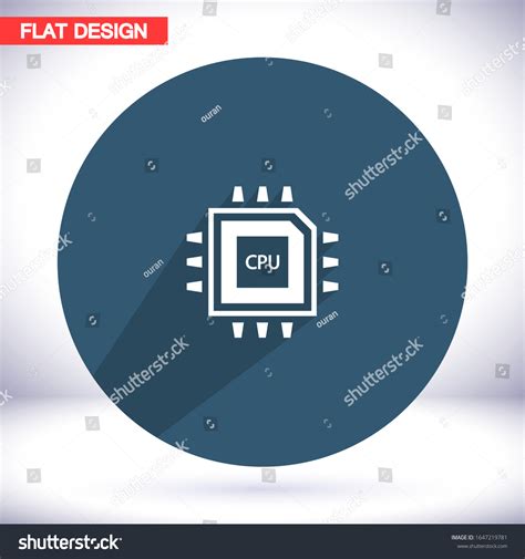 Cpu Vector Icon Chip Cpu Vector Stock Vector Royalty Free Shutterstock
