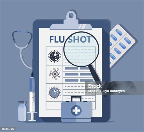 독감 샷 개념 예방 접종을 할 시간입니다 백신 병 예방 접종 달력주사기 에 대한 현대 벡터 그림 독감 예방접종에 대한 스톡 벡터 아트 및 기타 이미지 Istock