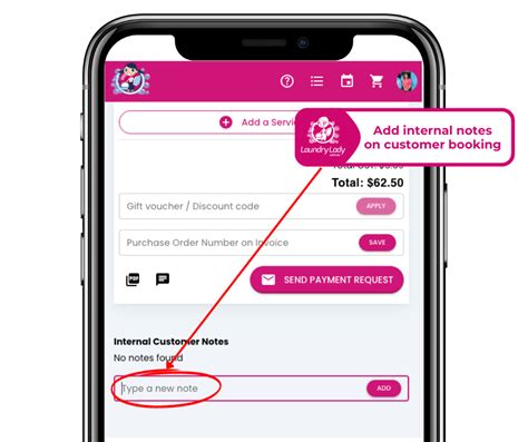 Customer Notes Laundry Lady Team Portal