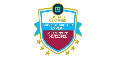 Joshua Rose On Linkedin Edchart Certified Mean Stack Developer Subject