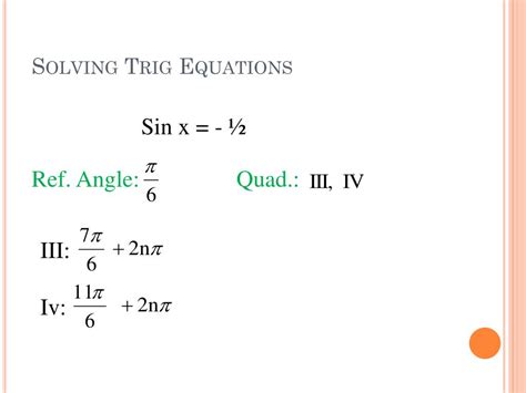 PPT 5 3 Solving Trig Equations PowerPoint Presentation Free Download ID 2978015