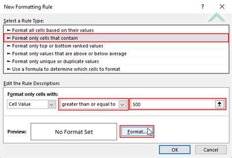 Highlight Cells If Number Greater Than Or Equal To Using Excel And Vba