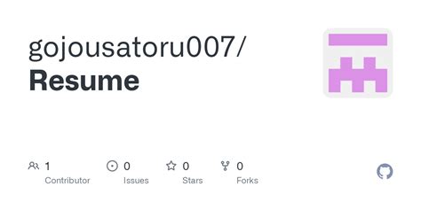Github Gojousatoru Resume