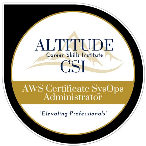 Aws Certificate Sysops Administrator Altitude Career Skills Institute