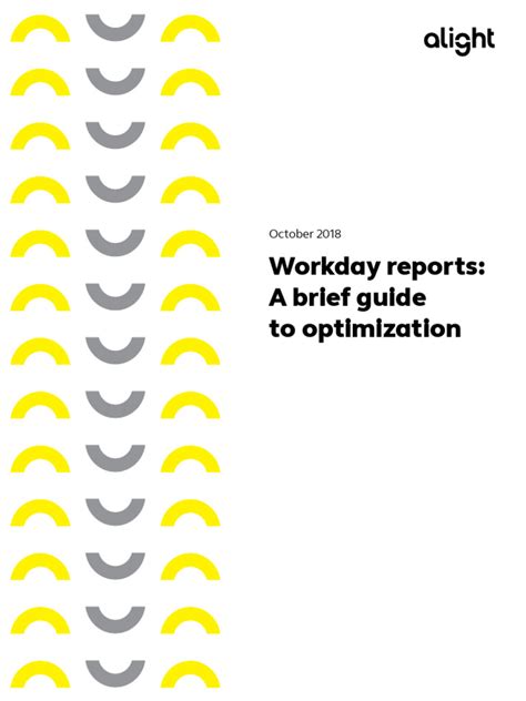 Workday Reports A Brief Guide To Optimization Pdf Database Index Data