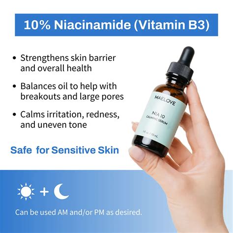 Calming And Anti Redness Facial Serum With Niacinamide B3 Nia 10