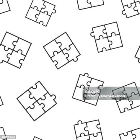 퍼즐 호환 아이콘 원활한 패턴 배경 흰색 고립 된 배경에 직소 계약 벡터 그림입니다 협력 솔루션 비즈니스 개념입니다 개성 개념에 대한 스톡 벡터 아트 및 기타 이미지