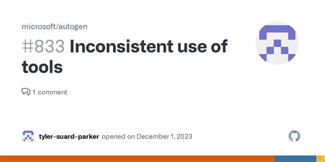 Inconsistent Use Of Tools Issue Microsoft Autogen GitHub