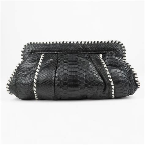 beaded python evening clutch dot sherrill and bros