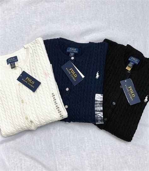 폴로 랄프 로렌 12월sale 무료배송 공홈and백화점 폴로랄프로렌 걸즈 꽈배기 니트 가디건 기프트백 무료증정 위시버킷