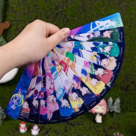Sailor Moon Double Sided Fan Vintage Artwork Anime Collectible For Cosplay Music