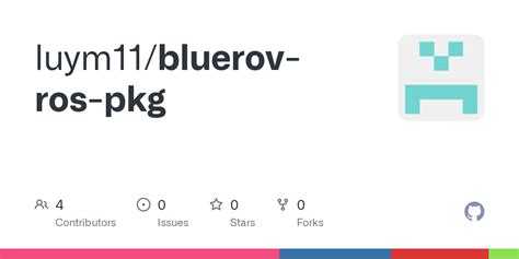 GitHub Luym11 Bluerov Ros Pkg
