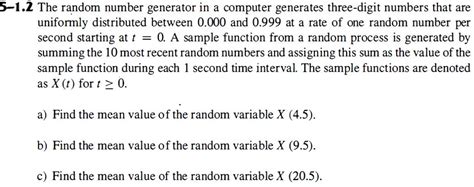 1 state whether each of the random processes