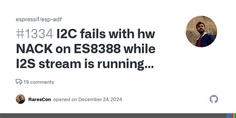 I2c Fails With Hw Nack On Es8388 While I2s Stream Is Running Aud 5942 · Issue 1334