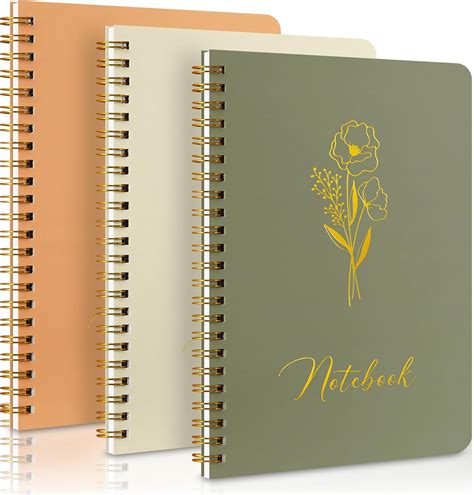 Lanpn 3 Pack Small Aesthetic Spiral Notebooks Journals For Women A5