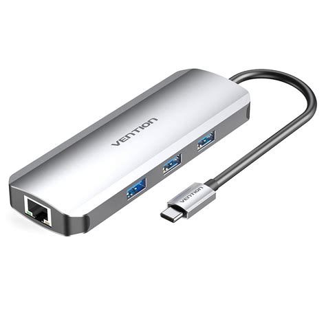 ᐉ Док станция Usb3 1 Type C Hdmi Usb 3 0x3 Rj45 Sd Tf Pd 100w Hub 8 In 1 Vention • цены и