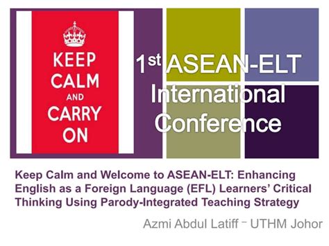 Enhancing Efl Learners Critical Thinking Using Parody Advertisements Ppt