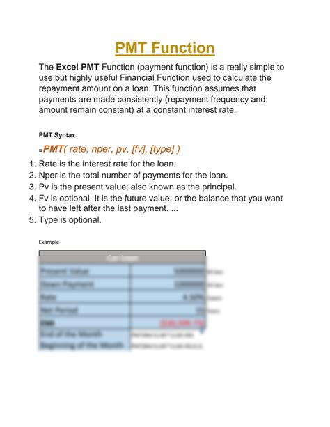 SOLUTION Pmt Function Studypool