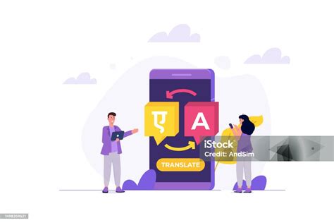 Online Multi Language Translator App Multilingual Communication Concept