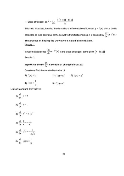 LIMITS AND DERIVATIVE Lecture Notes Willington Island Page 24