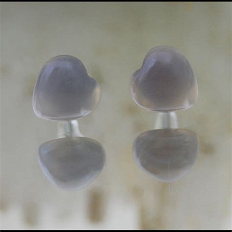 Обеци на винт от опушен кварц Сърце 10мм Полускъпоценни минерали Кристина Арт бижута от