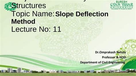 Slope Deflection Method Pptx Physics Science