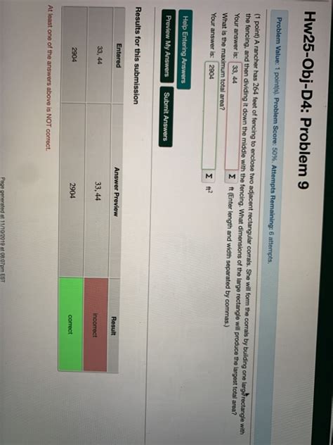 Solved Hw25 Obj D4 Problem 9 Problem Value 1 Points