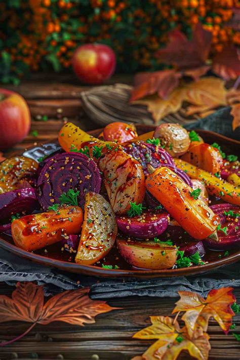 Honey Balsamic Glazed Root Vegetables