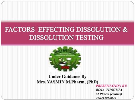 Disintegration And Dissolution Tests Pptx