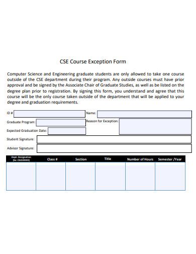 FREE 33 Exception Form Samples In PDF MS Word FREE 33 Exception Form Samples In PDF MS Word