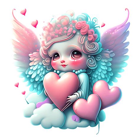 Valentine S Pastel Angel Clipart Creative Fabrica