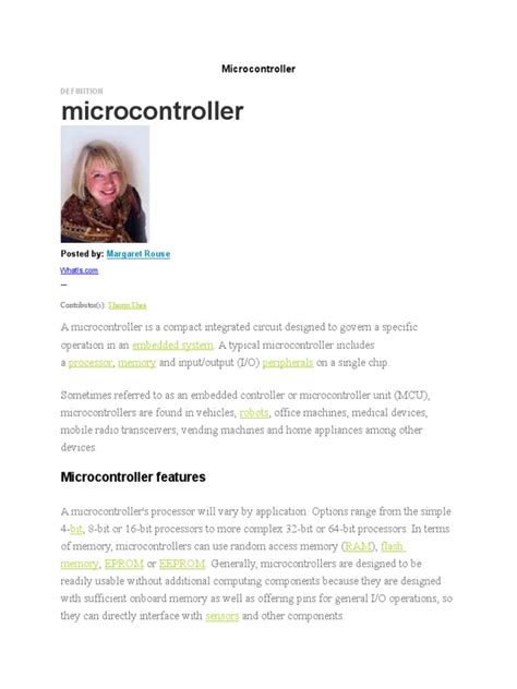 microcontroller features pdf microcontroller central processing unit