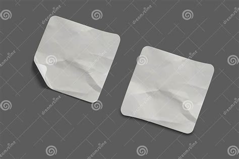 Blank Glued Paper Sticker Tag Label Texture Set Stock Illustration Illustration Of Label