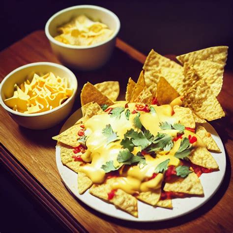 Premium Photo Delicious Mexican Nachos Cheesy Texmex Nachos With Cheese