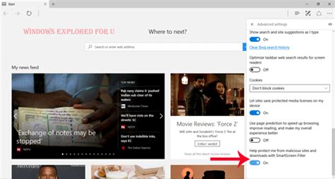 Logeshwaran Org Turn Off Smart Screen Filter In Microsoft Edge