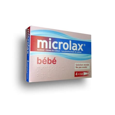 Microlax Bébé Solution Rectale 4 Unidoses 30 Ml Pharmacie Centrale