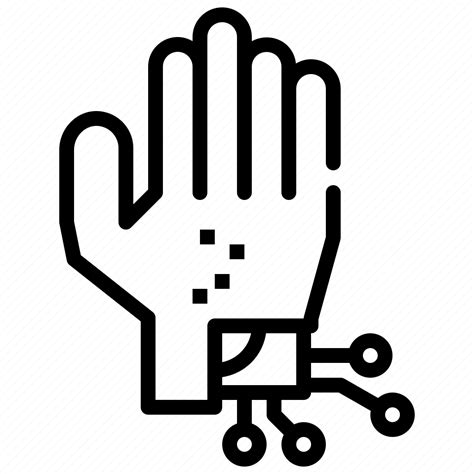 Hand Chip Aiicon Artificial Intelligence Technology Icon Download On Iconfinder